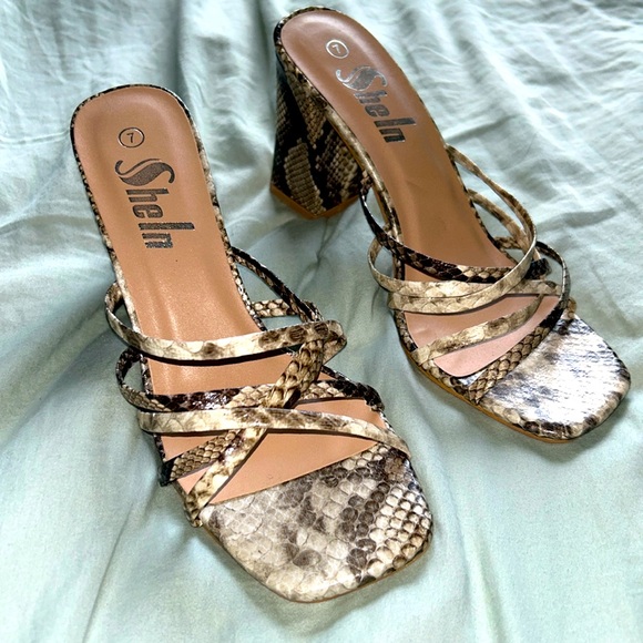 SHEIN | Shoes | Snake Print Heels | Poshmark